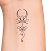 Wave Sun Heart Temporary Tattoo - Etsy