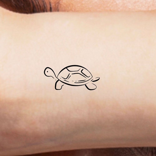 Turtle Temporary Tattoo / Animals Tattoo / Leaves Tattoo - Etsy