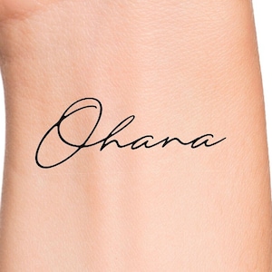 Ohana Temporary Tattoo - Etsy