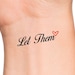 Let Them Red Heart Temporary Tattoo - Etsy