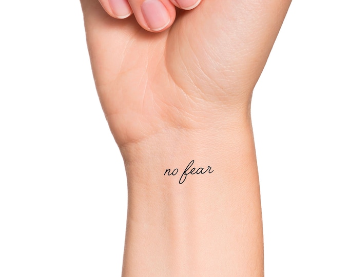 Fear Not Temporary Tattoo Sticker set of 2 - Etsy