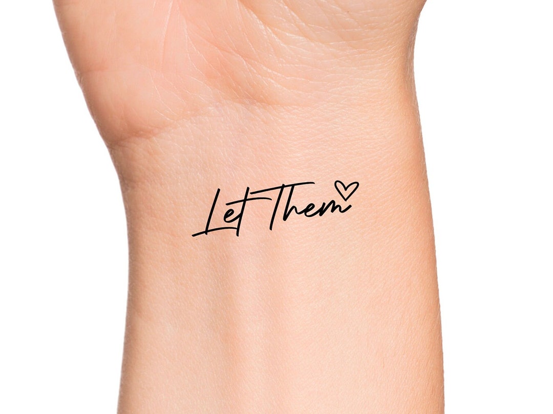 Let Them Heart Temporary Tattoo - Etsy