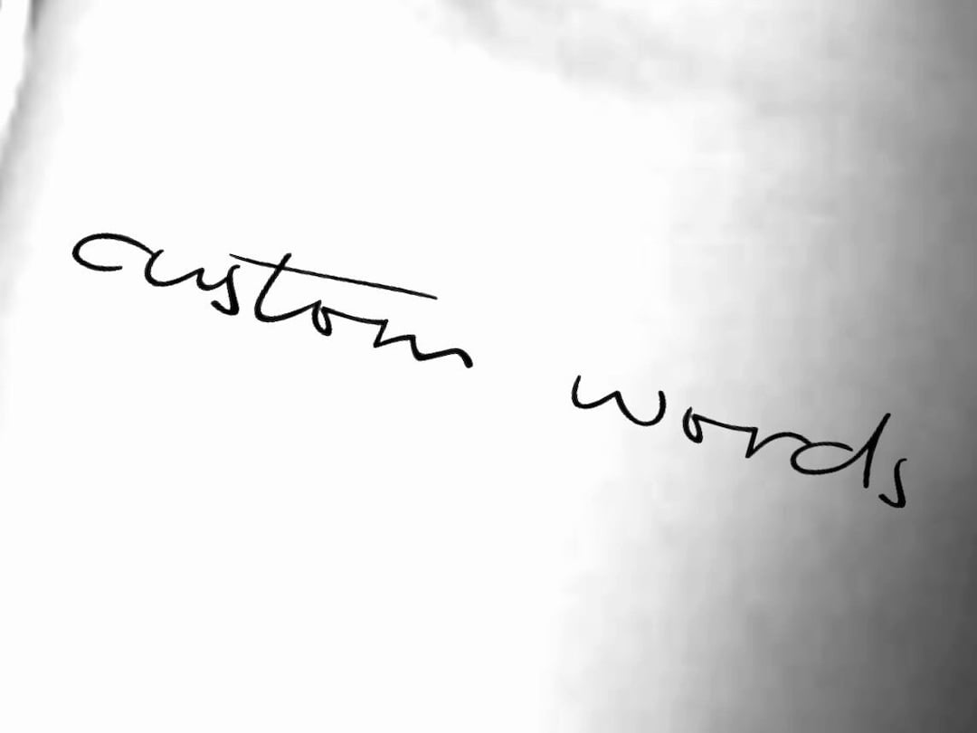 Custom Words Handwriting Temporary Tattoo - Etsy
