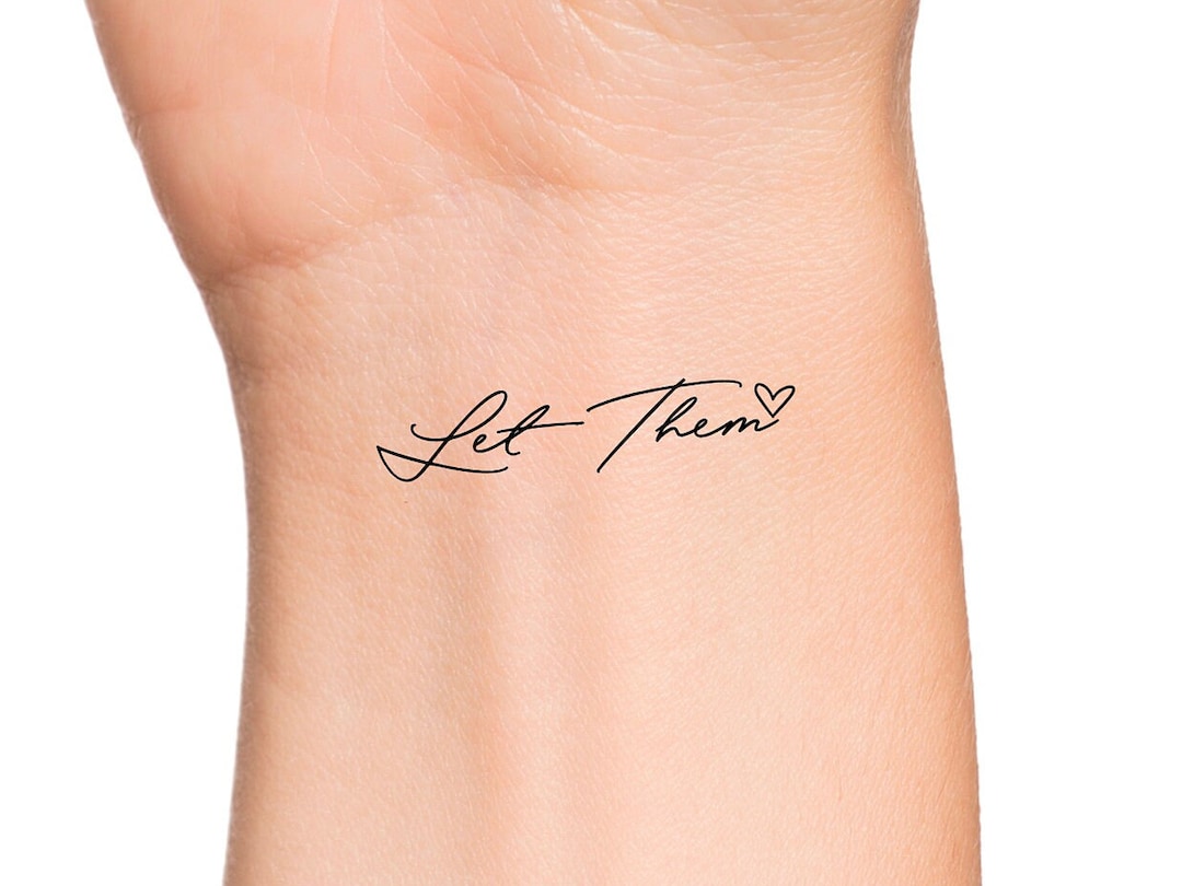 Let Them Heart Temporary Tattoo - Etsy