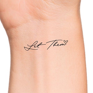 Let Them Heart Temporary Tattoo - Etsy
