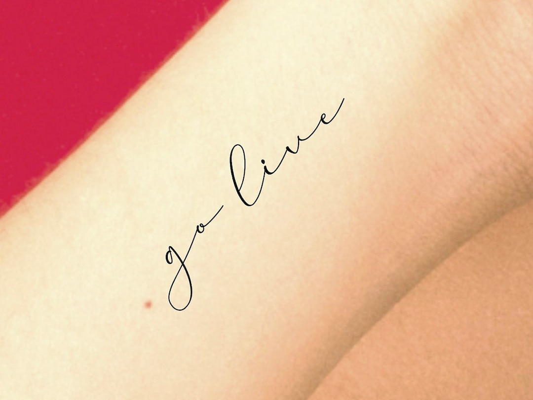 Go Live Temporary Tattoo - Etsy
