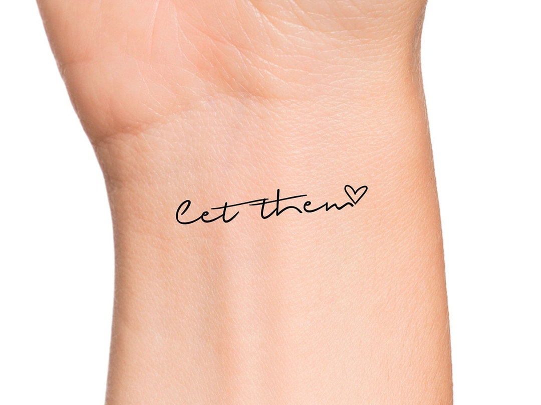 Let Them Heart Temporary Tattoo - Etsy