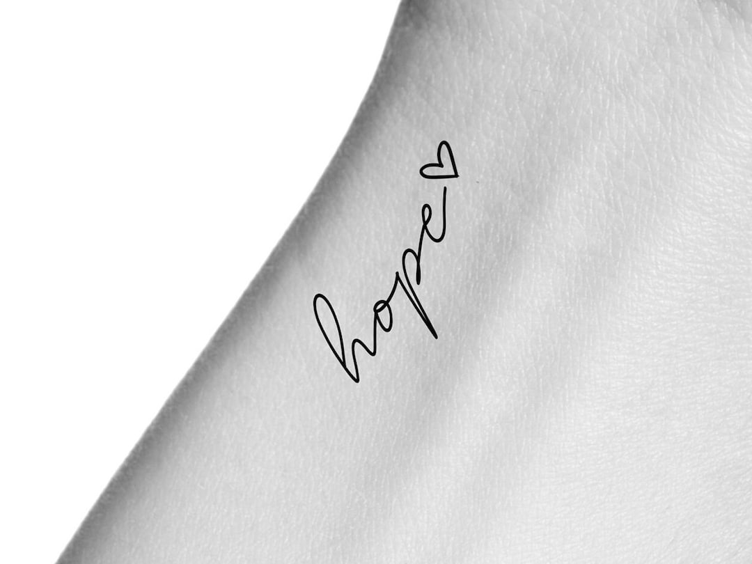Hope Temporary Tattoo - Etsy
