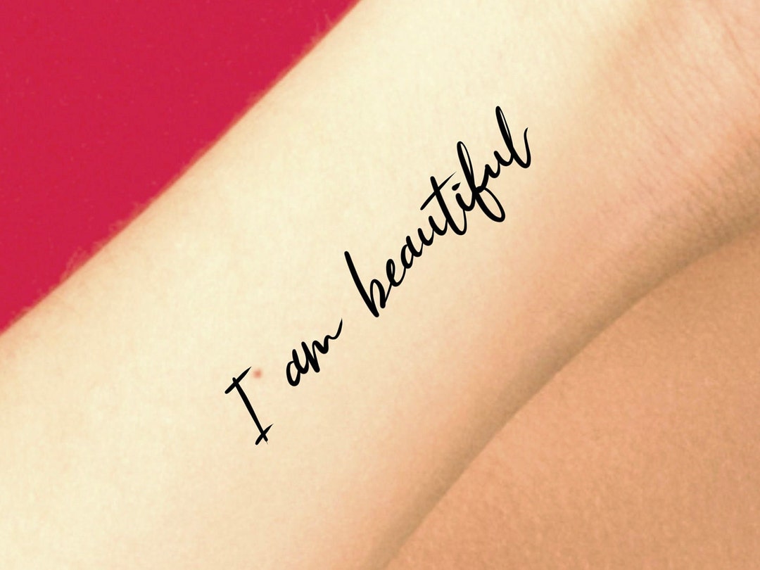I Am Beautiful Temporary Tattoo - Etsy
