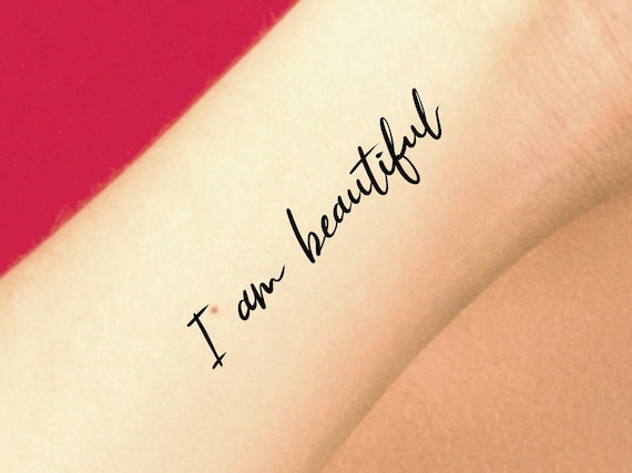 I Am Beautiful Temporary Tattoo - Etsy