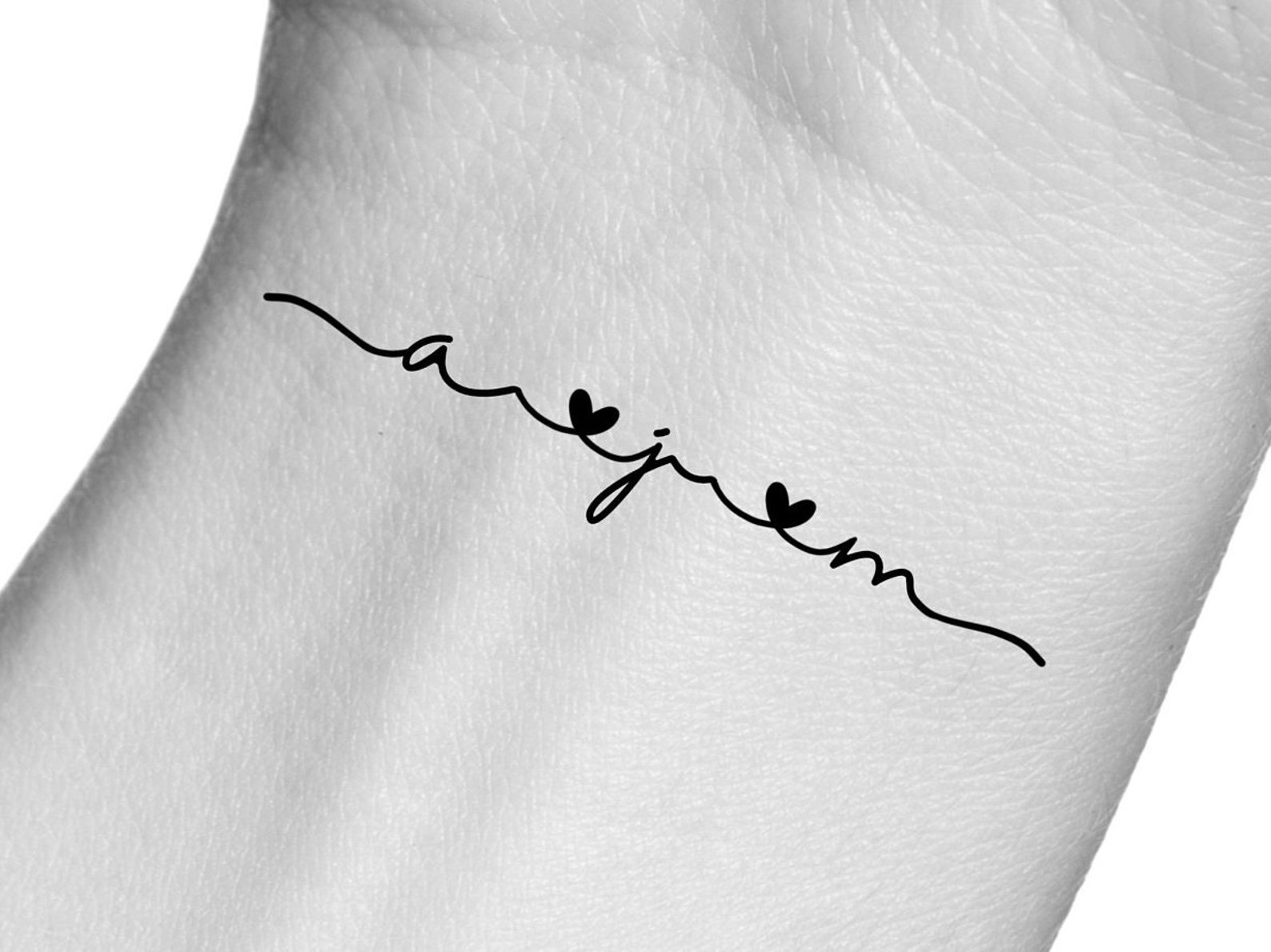 Custom Initials Temporary Tattoo / Custom Tattoo / Custom Name Initials ...