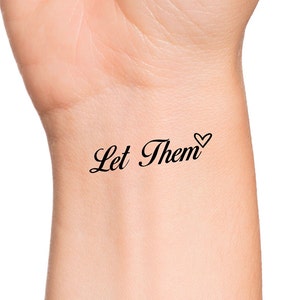 Let Them Heart Temporary Tattoo - Etsy