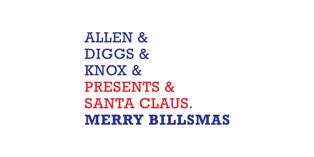Buffalo Football Christmas Shirt Graphic Allen, Diggs, Knox, Merry ...