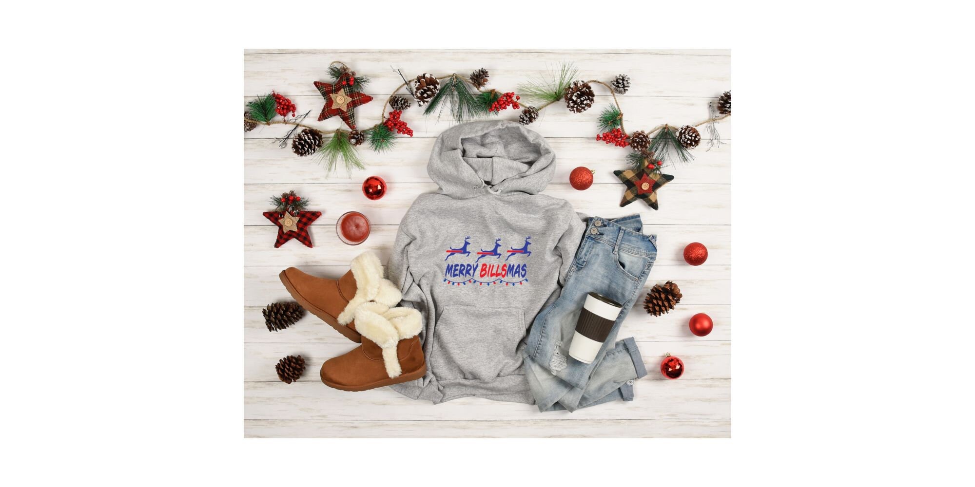 Merry Billsmas Reindeer - Buffalo Football Christmas Graphic (SVG, PNG ...