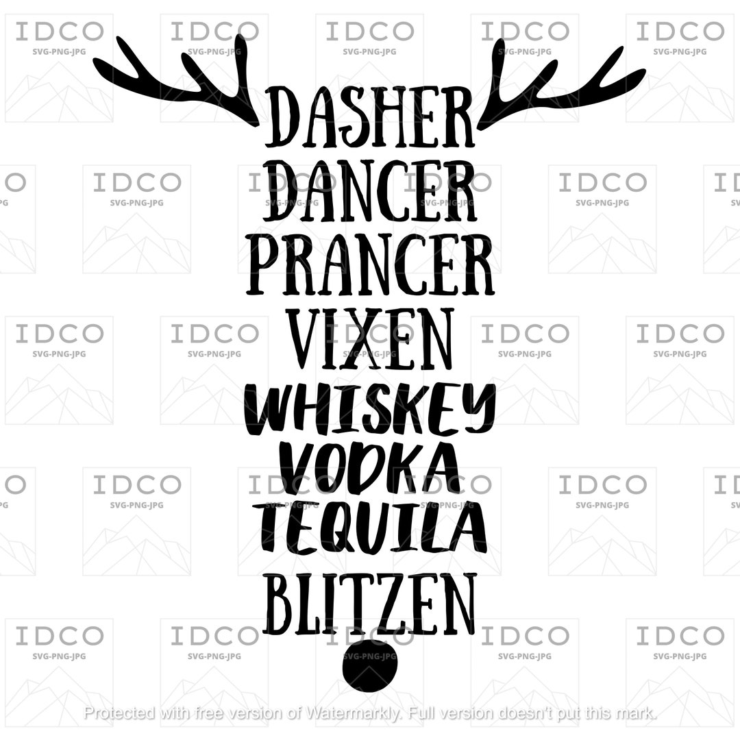 Reindeer Alcohol - SVG/PNG/JPG File - Etsy