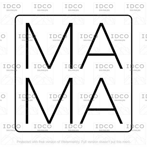 Mama Square SVG/PNG/JPG File | Etsy