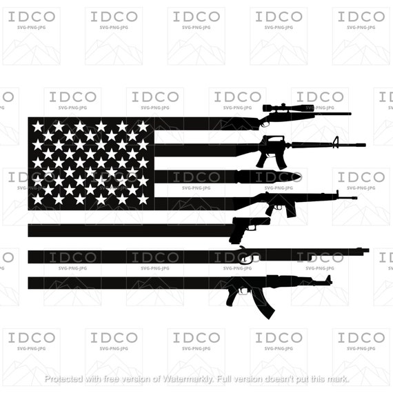Usa Gun Flag SVG/PNG/JPG File | Etsy