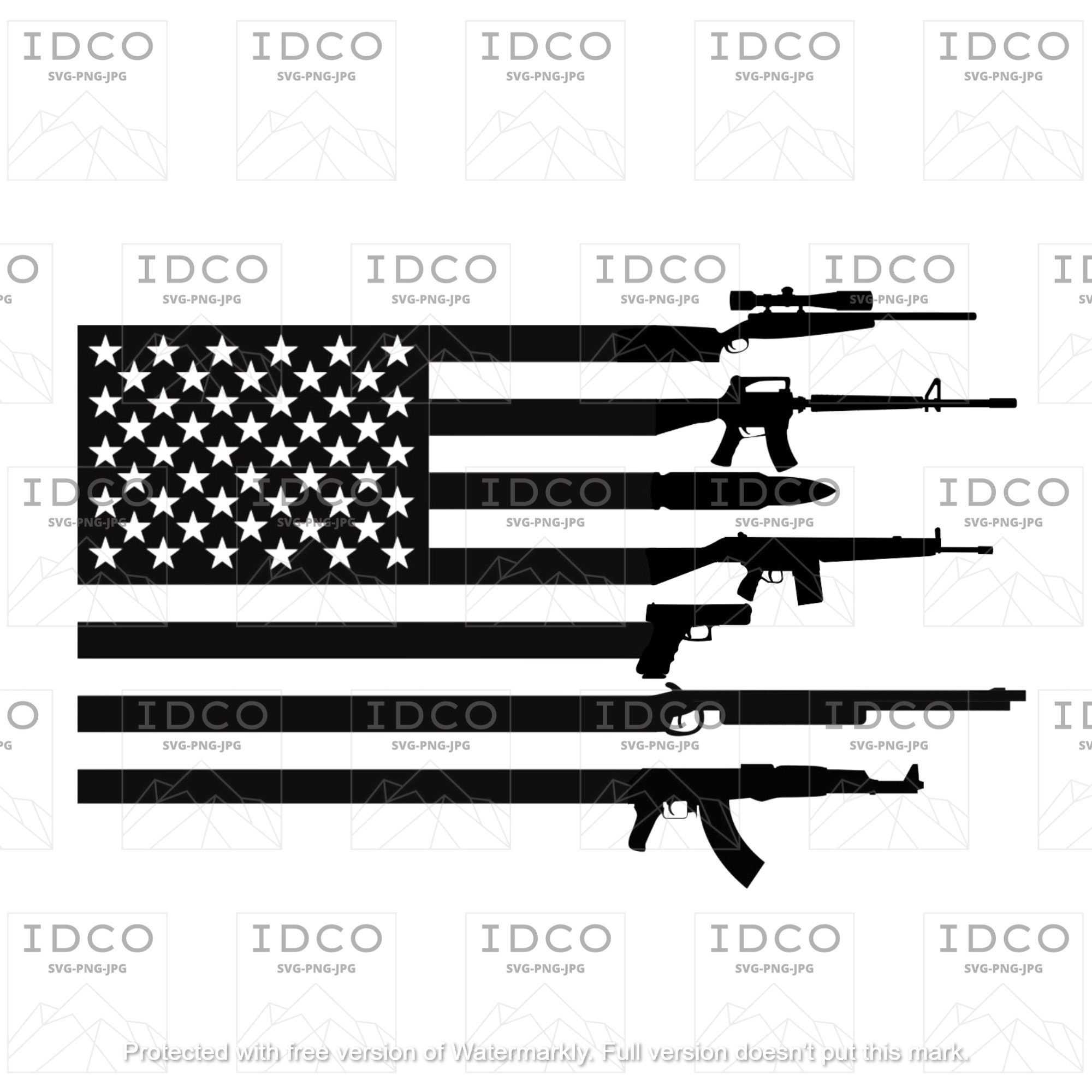 Usa Gun Flag SVG/PNG/JPG File - Etsy