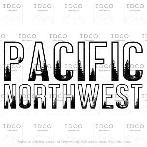 Pacific North West SVG PNW Svg Mountains Mountain SVG - Etsy