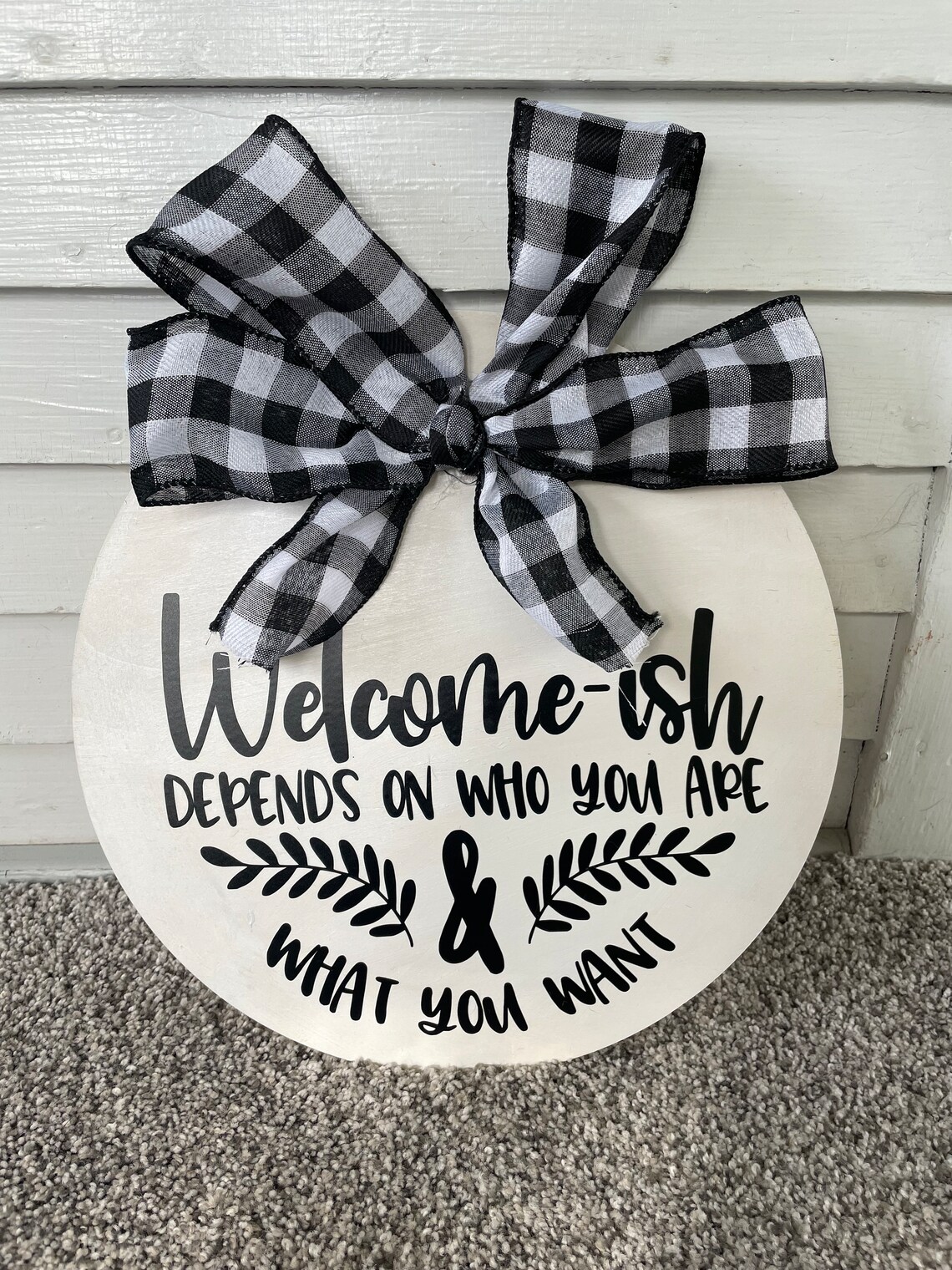 Welcome-ish Sign - Etsy