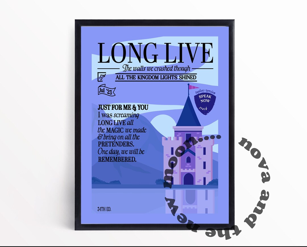 Long Live Art Print TS Speak Now Retro Magazine Style Print A4 / A3 - Etsy