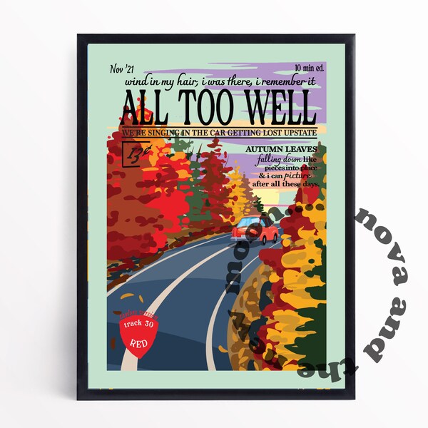 All Too Well Art - Etsy