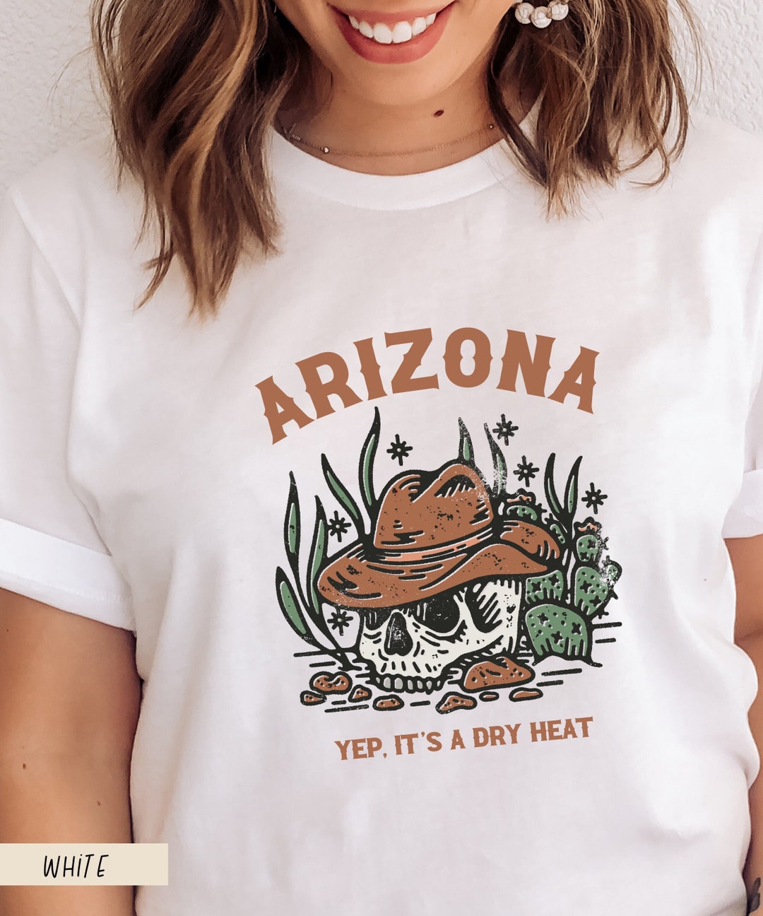 Arizona Skull T Shirt, Arizona Dry Heat Tee Shirt, Arizona Shirt Gift ...