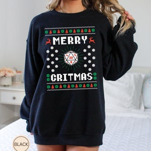 Dnd Christmas Sweatshirt D20 Dungeons and Dragons Ugly Christmas ...