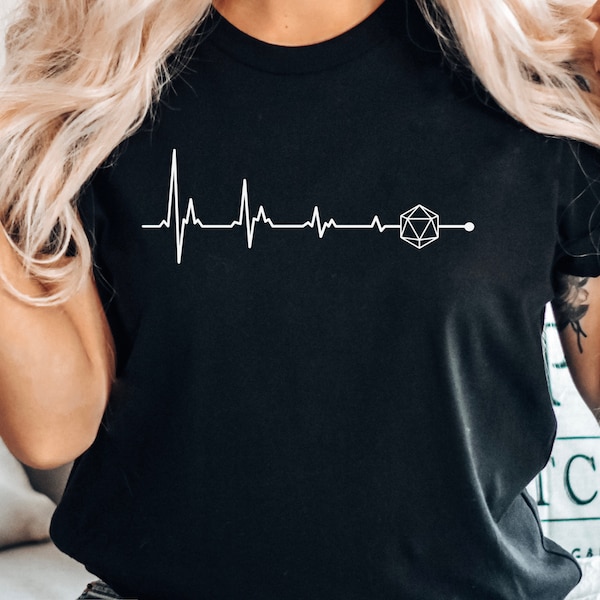 D20 Heartbeat Shirt - Etsy