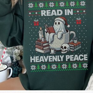 Bookish Sweatshirt for Bookworm Ugly Christmas Sweater for Book Lover ...