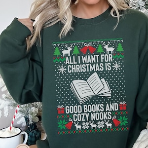 Reading Sweatshirt for Book Lover Bookish Sweatshirt for Bookworm Ugly ...