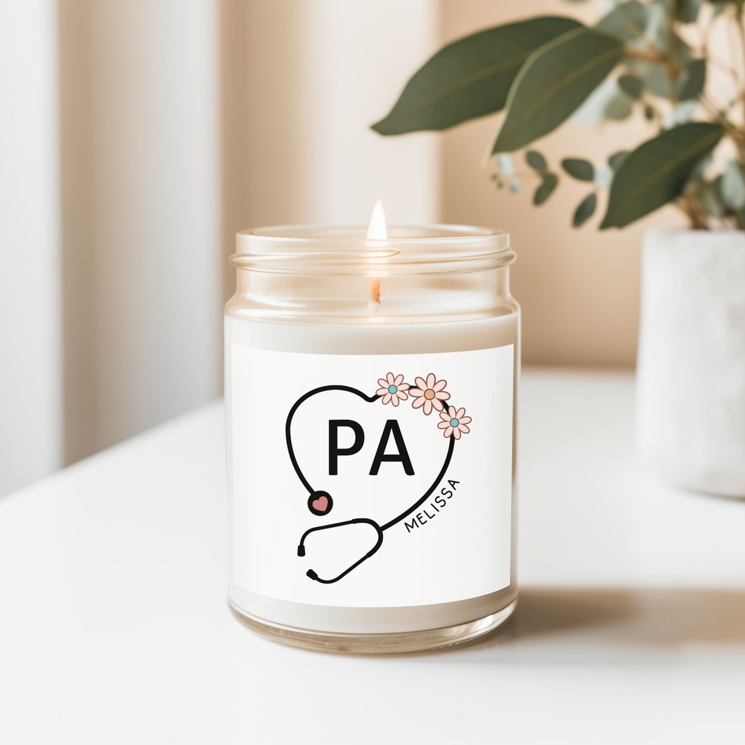 Custom Candle Physician Assistant Gift PA Gifts Custom Physician ...