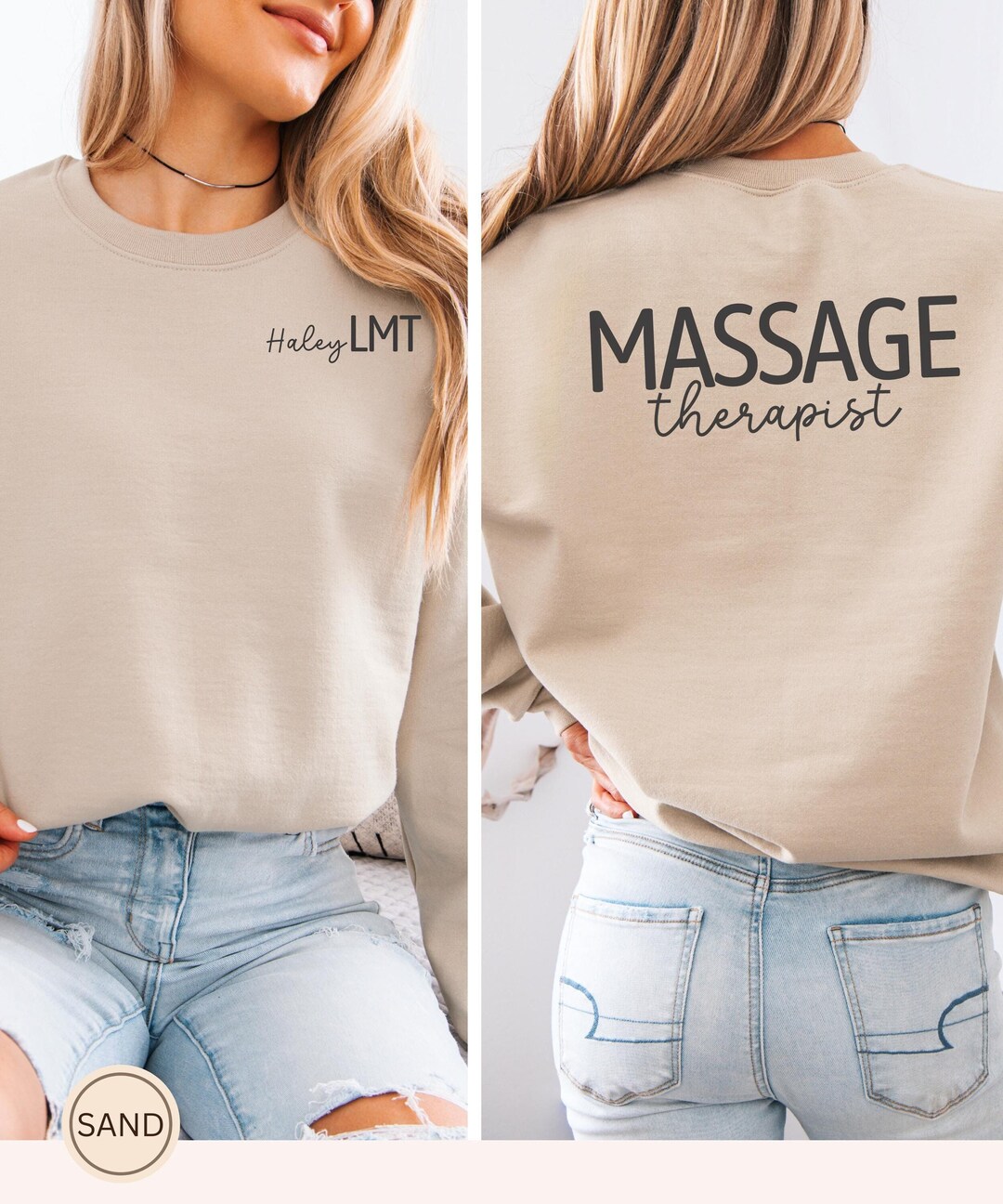Personalized Custom Massage Unisex Sweatshirt Gift Idea for Massage ...