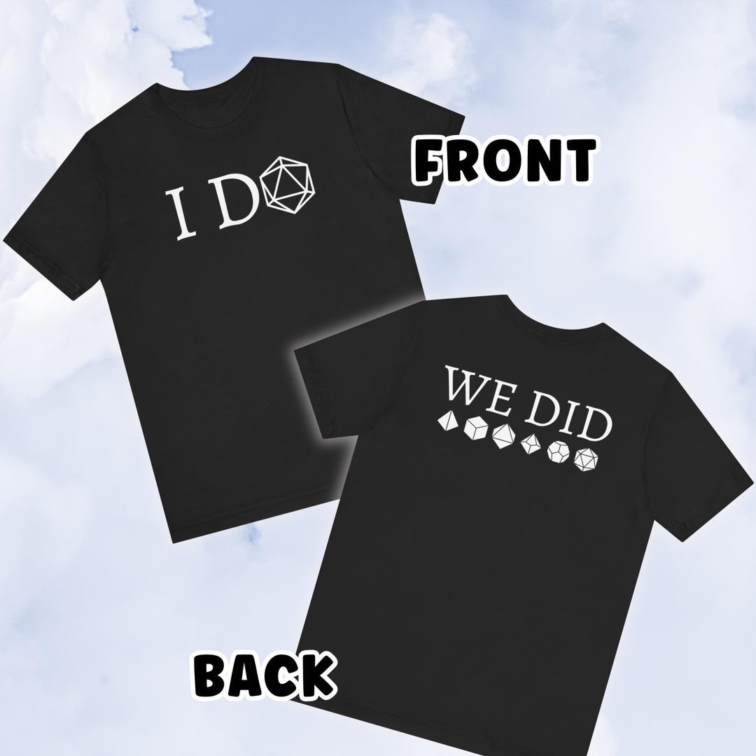 Dnd Shirt Bride and Groom Shirts RPG Shirt Newlywed Gift TTRPG Shirt ...