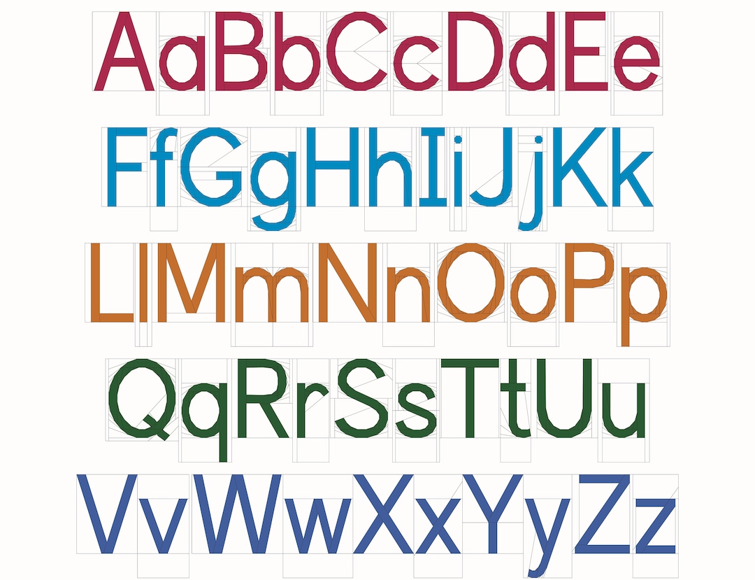 Sewdosopa Upper & Lowercase Paper Piece Alphabets - Etsy