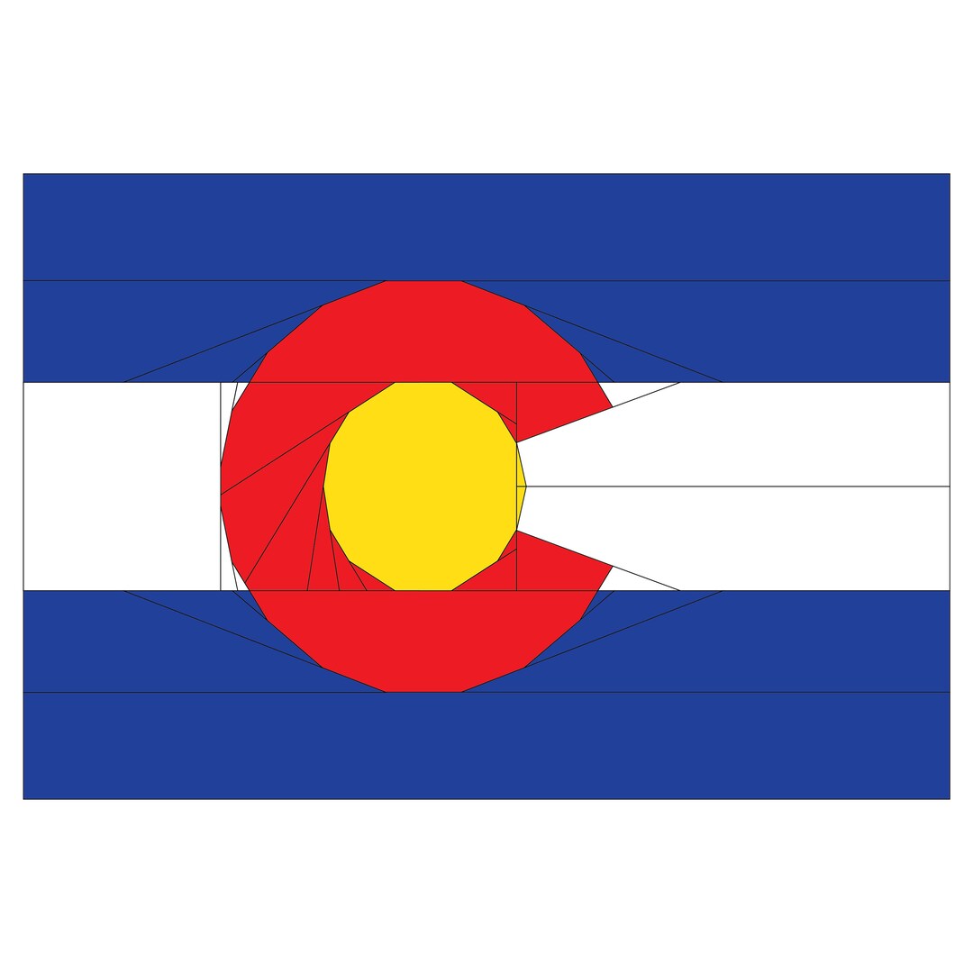Colorado Flag Paper Piece Pattern - Etsy