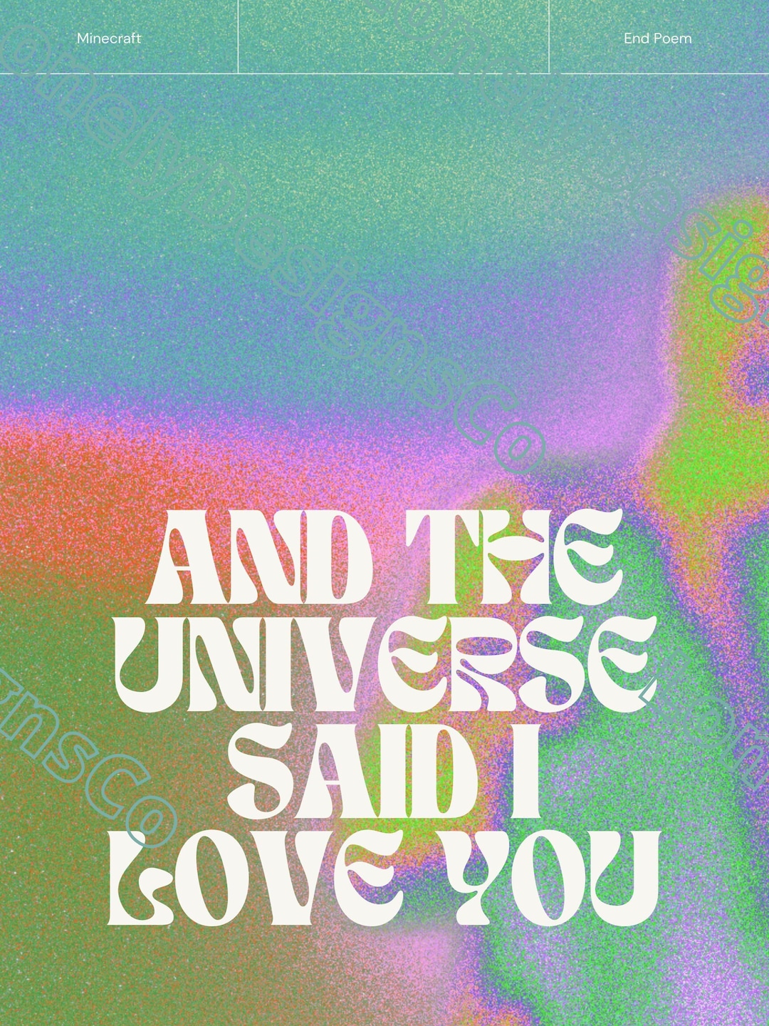 Minecraft End Poem Poster instant Download - Etsy