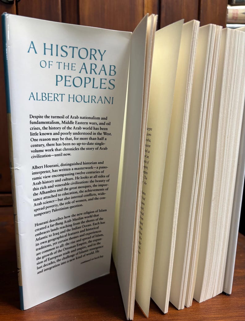 A History of the Arab Peoples, Albert Hourani, Vintage 1991 Hardcover ...