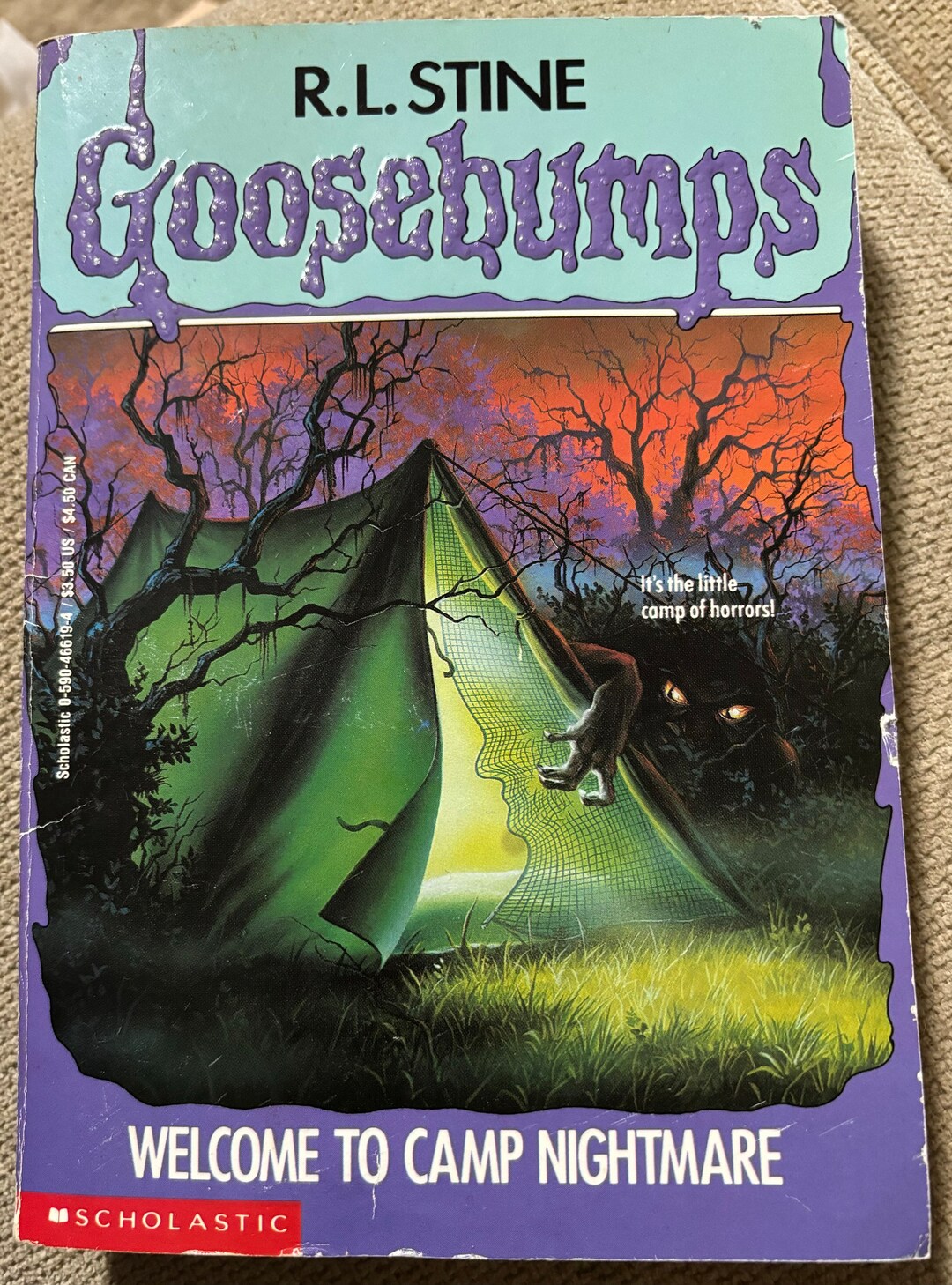 RL Stine, Goosebumps 9, Welcome to Camp Nightmare, Vintage 1993 ...