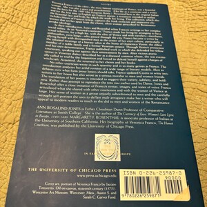 Veronica Franco, Poems and Selected Letters, Jones and Rosenthal - Etsy