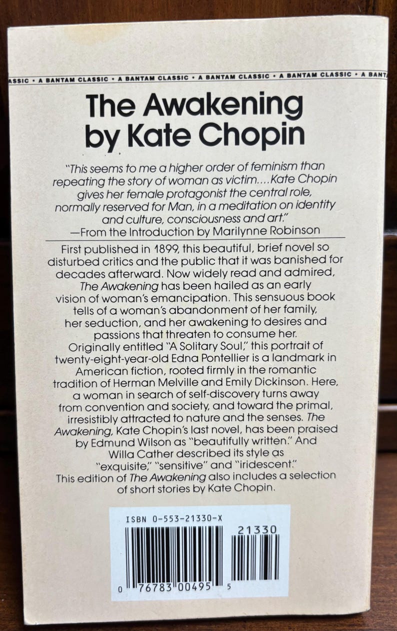 Kate Chopin, the Awakening and Selected Short Stories, Vintage 1992 ...