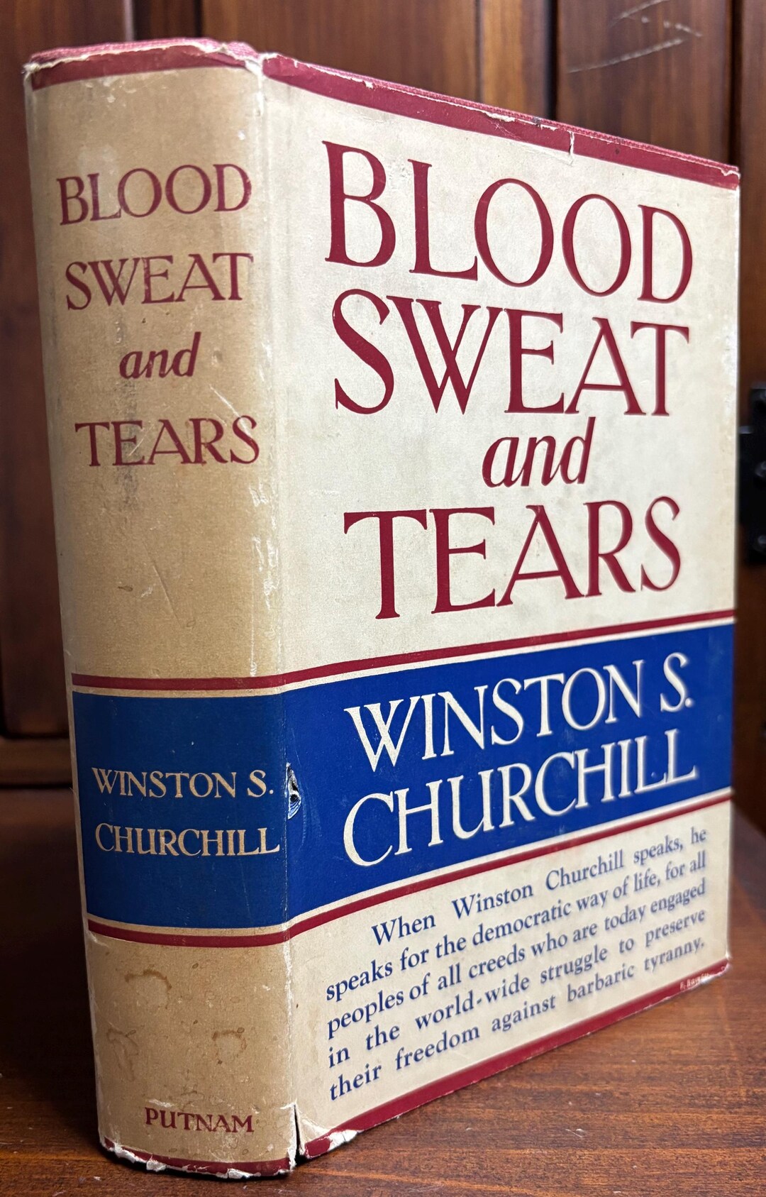 Winston Churchill, Blood Sweat and Tears, Vintage 1941 Putnam Hardcover ...