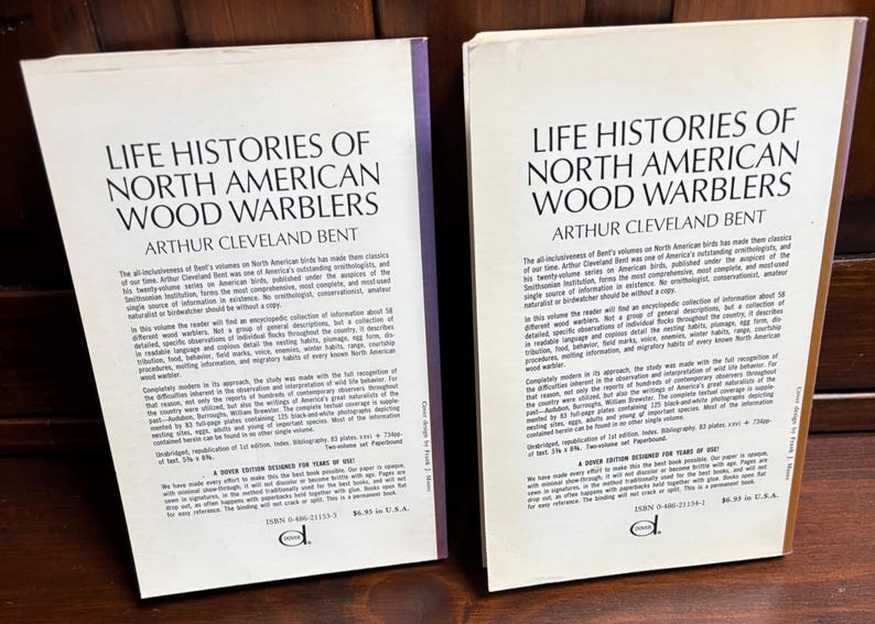 Life Histories of North American Wood Warblers, Arthur Cleveland Bent ...