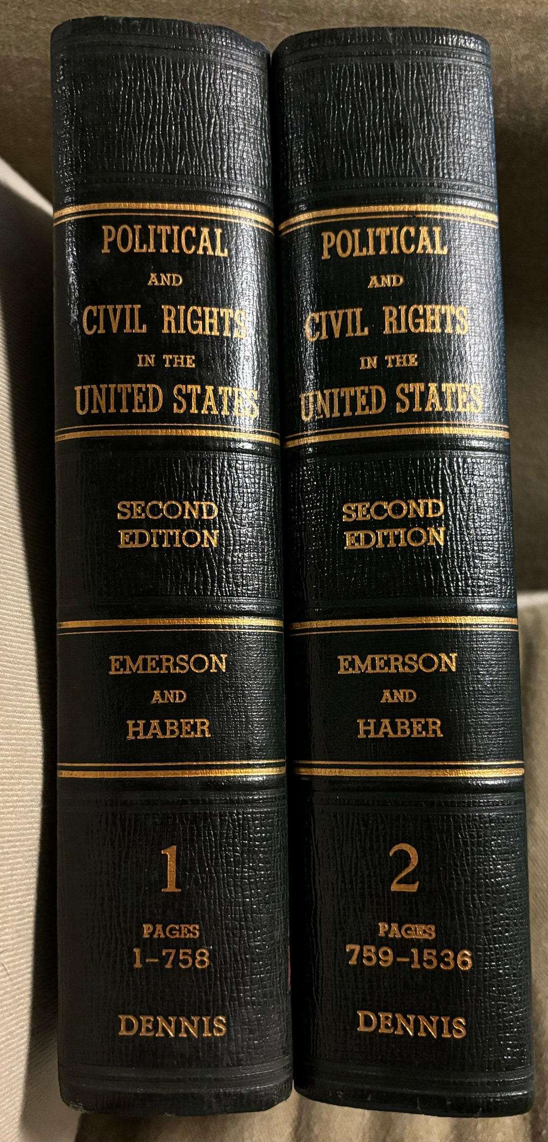 Political and Civil Rights of the United States, 1958 Edition in 2 Vols ...