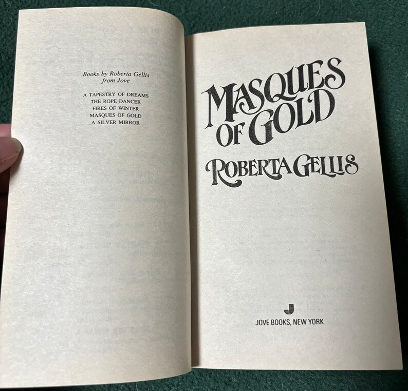 Roberta Gellis, Masques of Gold, Vintage 1990 Jove First Edition ...