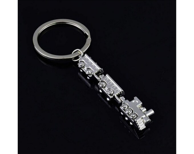 Vintage Locomotive Key Ring, Brass-copper Oxidised Locomotive Miniature ...