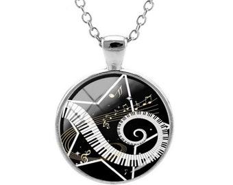 Piano Keyboard Necklace Sterling Silver - Etsy