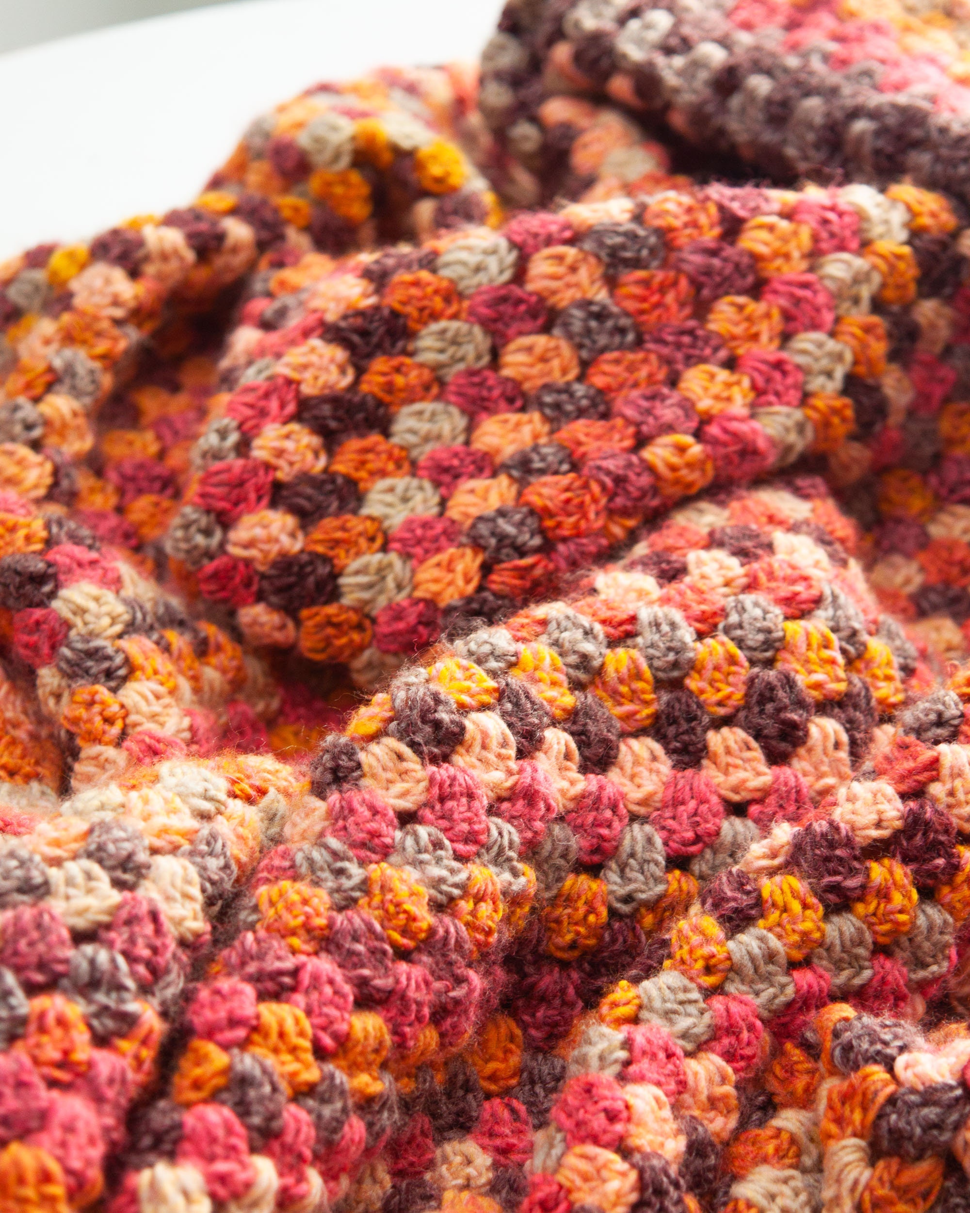 Handmade Orange/pink Crochet Granny Stripe Throw / Afghan / Blanket - Etsy