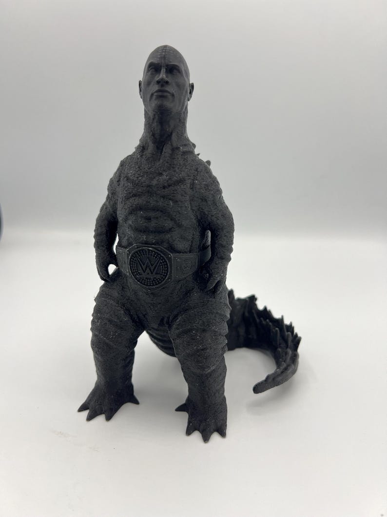 Rockzilla 3D Printed Rock X Godzilla Figure Fun Desk Designer Toy - Etsy