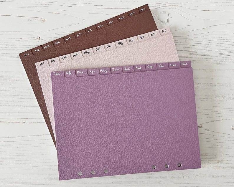 Monthly Tab Dividers | A5 Planner Inserts - Etsy